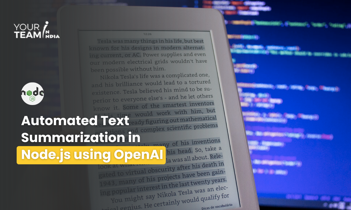 Automated Text Summarization In Nodejs Using Openai